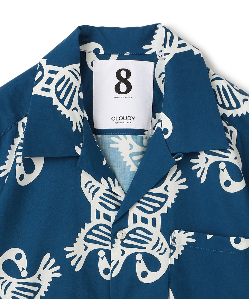 African Textile Shirt BLUE